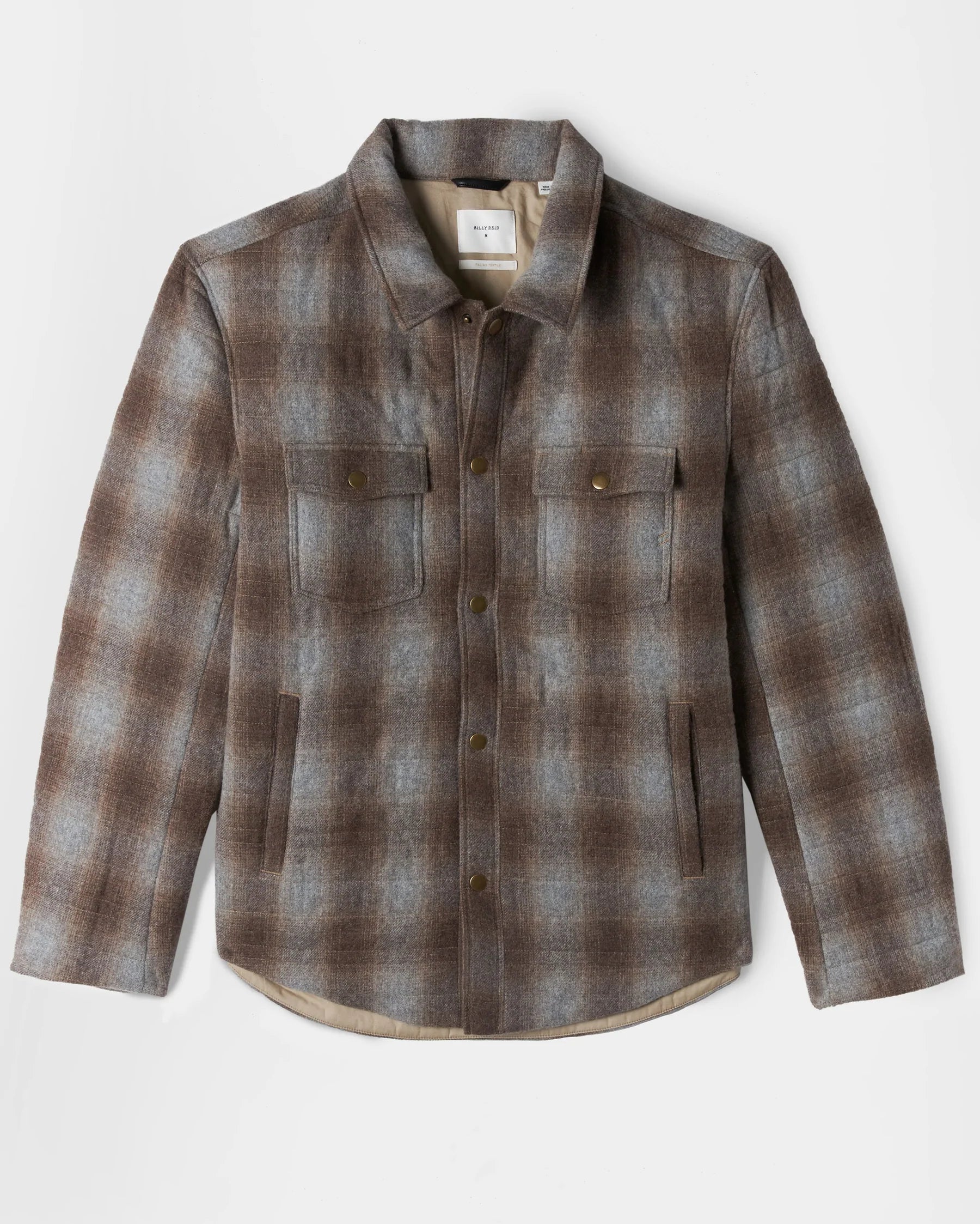 BILLY REID Theo Shirt Jacket | Brown Grey – Burrows Clothiers